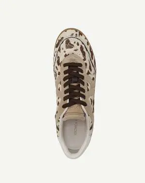 Veronica Beard Natalia Calf Hair Sneaker Sand Brown Multi