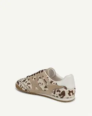 Veronica Beard Natalia Calf Hair Sneaker Sand Brown Multi