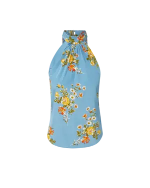 Veronica Beard Kovi Floral Halter Top