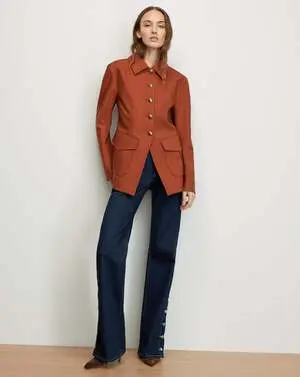 Veronica Beard Laramie Removable-collar Dickey Jacket