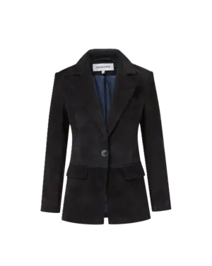 Veronica Beard Healy Suede Dickey Jacket