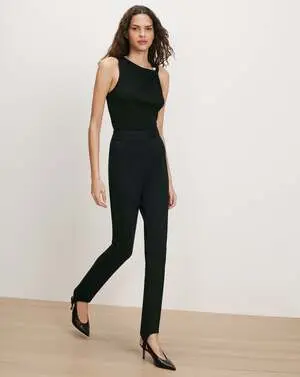 Veronica Beard Landren Slim Stirrup Pant - Black