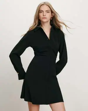 Veronica Beard Shiloh Mini Shirtdress - Black