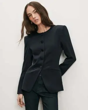 Veronica Beard Wryllen Tailored Jacket - Navy