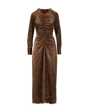 Veronica Beard Irma Stretch-silk Midi Dress