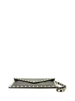 Valentino Garavani 2000-2017 Calfskin Rockstud Envelope Flat Wristlet Clutch Bag