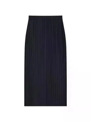 Givenchy Midi Striped Skirt In Wool - Blue