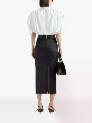 Givenchy Midi Striped Skirt In Wool