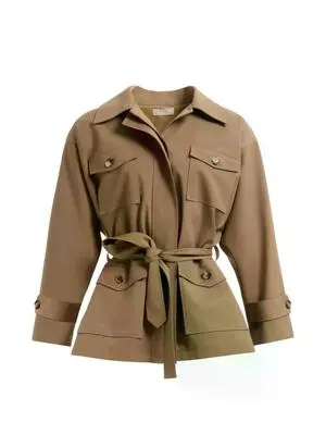 Elie Saab Belted Multi-pocket Jacket - Neutrals