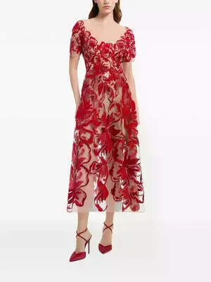 Elie Saab Sequin-embellished Midi Dress