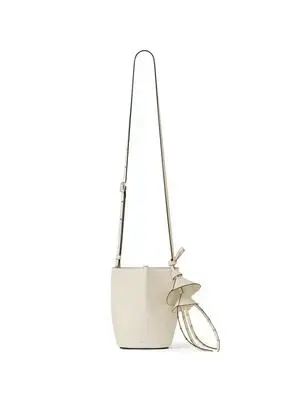 Givenchy Nano Snap Bucket Bag In Grained Leather - Neutrals