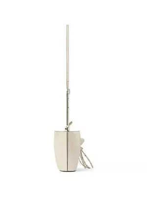 Givenchy Nano Snap Bucket Bag In Grained Leather - Neutrals