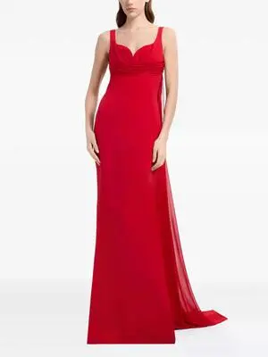 Elie Saab Ruched-bodice Maxi Dress