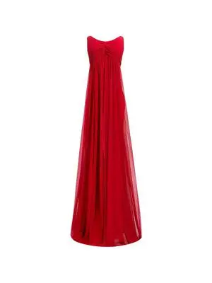 Elie Saab Ruched-bodice Maxi Dress