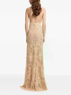 Elie Saab Bead-embroidered Maxi Dress