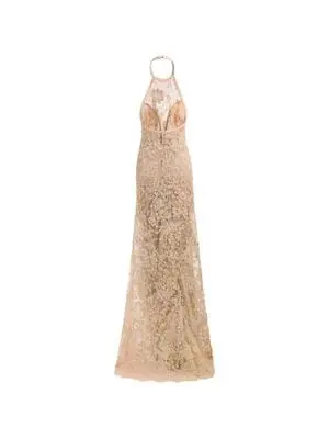 Elie Saab Bead-embroidered Maxi Dress