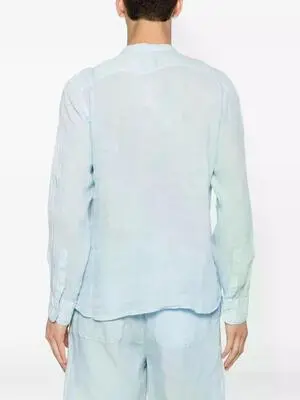 120% Lino Mandarin-collar Slim-fit Shirt