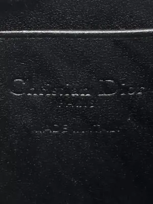 Dior 2015-2026 Lambskin Cannage Lady Call In Phone Holder Satchel - Black