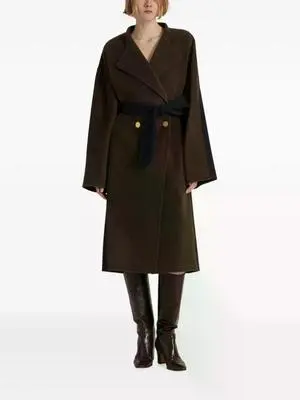 Alberta Ferretti Belted Double-breasted Coat