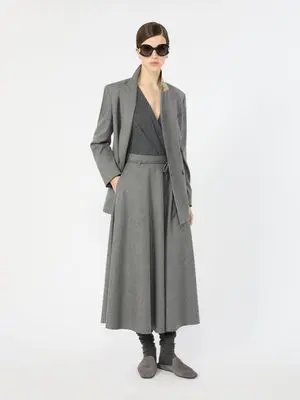 Max Mara Flared Cashmere Foule Skirt