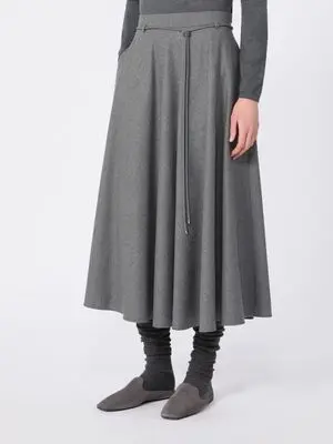 Max Mara Flared Cashmere Foule Skirt