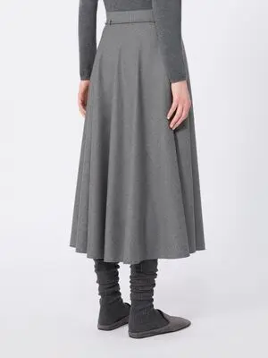 Max Mara Flared Cashmere Foule Skirt