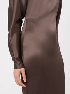 Max Mara Long Silk-satin Dress