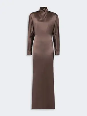 Max Mara Long Silk-satin Dress