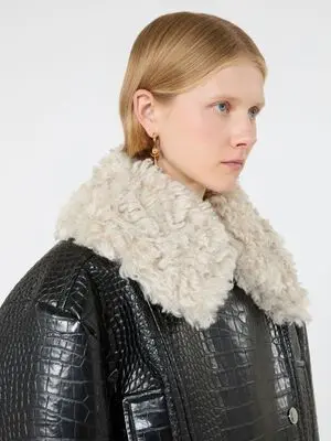Max Mara Patent Leather Biker Jacket