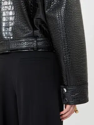 Max Mara Patent Leather Biker Jacket