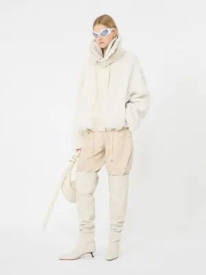 Max Mara Short Furry Jersey Jacket