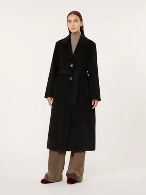 Max Mara Wool And Alpaca Teddy Long Coat