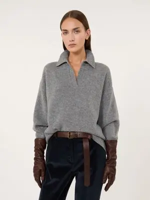 Max Mara Wool Yarn Polo Shirt