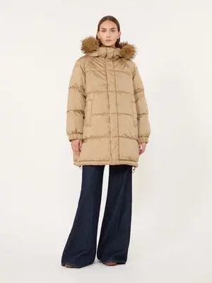 Max Mara Reversible Midi Parka In Water-repellent Plain-weave Fabric