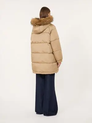 Max Mara Reversible Midi Parka In Water-repellent Plain-weave Fabric