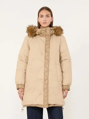 Max Mara Reversible Midi Parka In Water-repellent Plain-weave Fabric