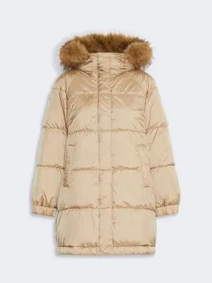 Max Mara Reversible Midi Parka In Water-repellent Plain-weave Fabric