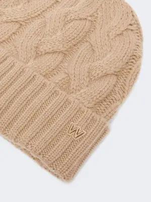 Max Mara Cashmere Beanie Hat - Camel
