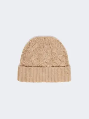 Max Mara Cashmere Beanie Hat - Camel