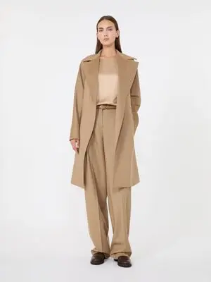Max Mara Wool Broadcloth Robe Coat