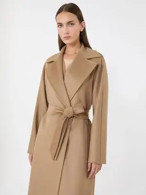 Max Mara Wool Broadcloth Robe Coat