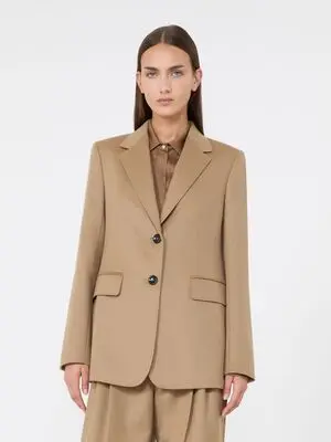 Max Mara Single-breasted Wool Broadcloth Blazer