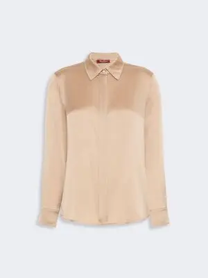 Max Mara Mannish Silk Satin Shirt