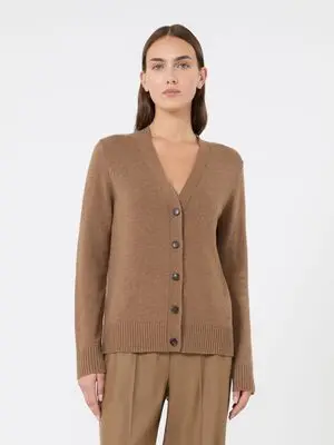 Max Mara Mannish Wool Yarn Cardigan