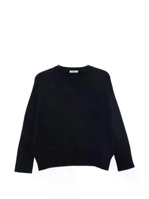 BASE MILANO Ribbed-trim Crew-neck Sweater - Blue
