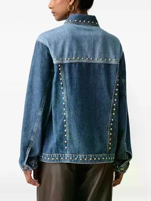 Farm Rio Stud-embellished Denim Jacket