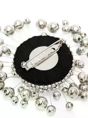 N°21 Crystal-embellished Beaded Brooch