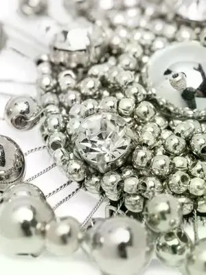 N°21 Crystal-embellished Beaded Brooch