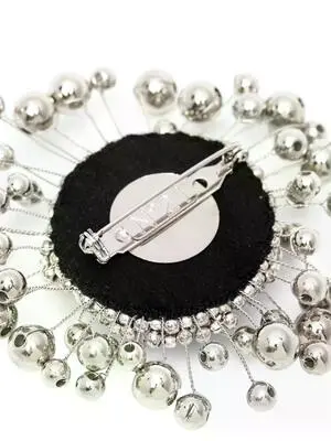 N°21 Crystal-embellished Beaded Brooch