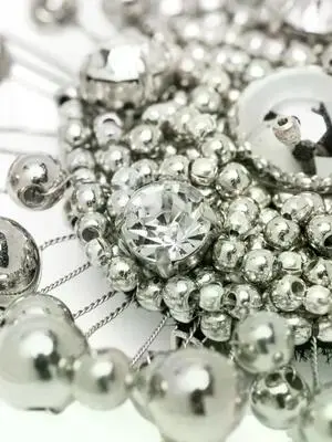 N°21 Crystal-embellished Beaded Brooch
